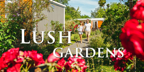 Lush gardens | The collection of lush and landscaped campsites